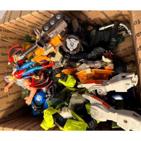 Hasbro | Toys | Box Full Of Vintage Toys Transformers Mcfarlane More ...